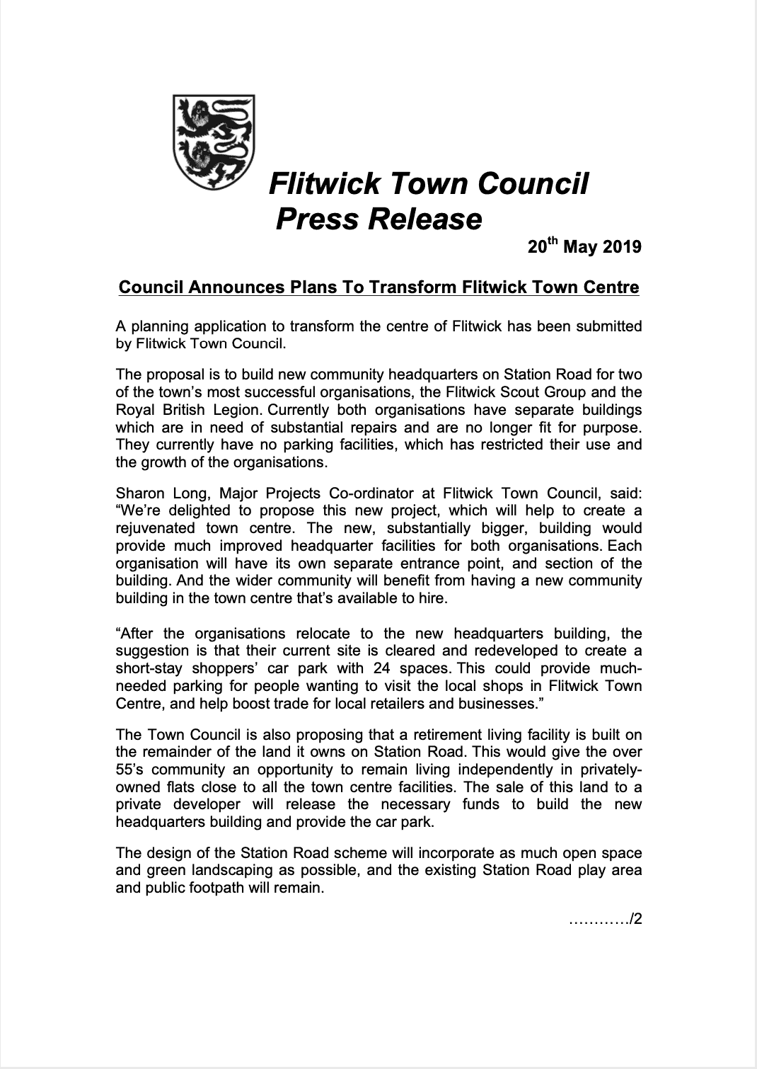 Council Plans to Transform Flitwick town Centre - Flitwick Town Council
