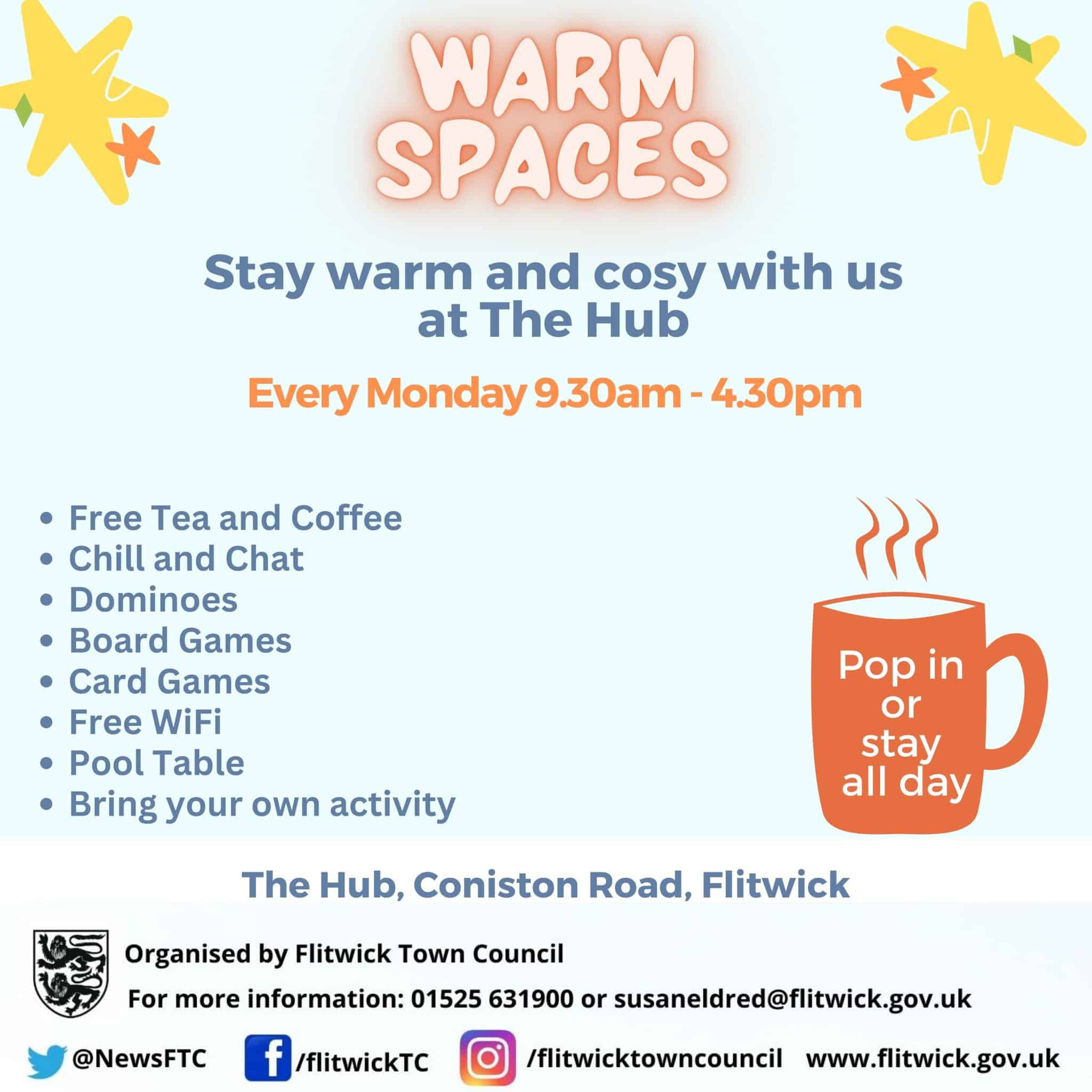Warm Space at The Hub - Flitwick Town Council