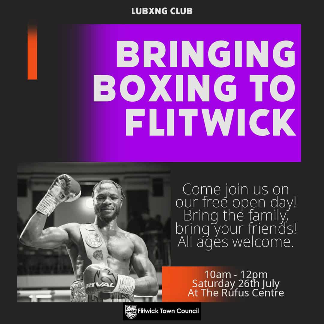 Bringing Boxing to Flitwick - Boxing Open Day - Flitwick Town Council